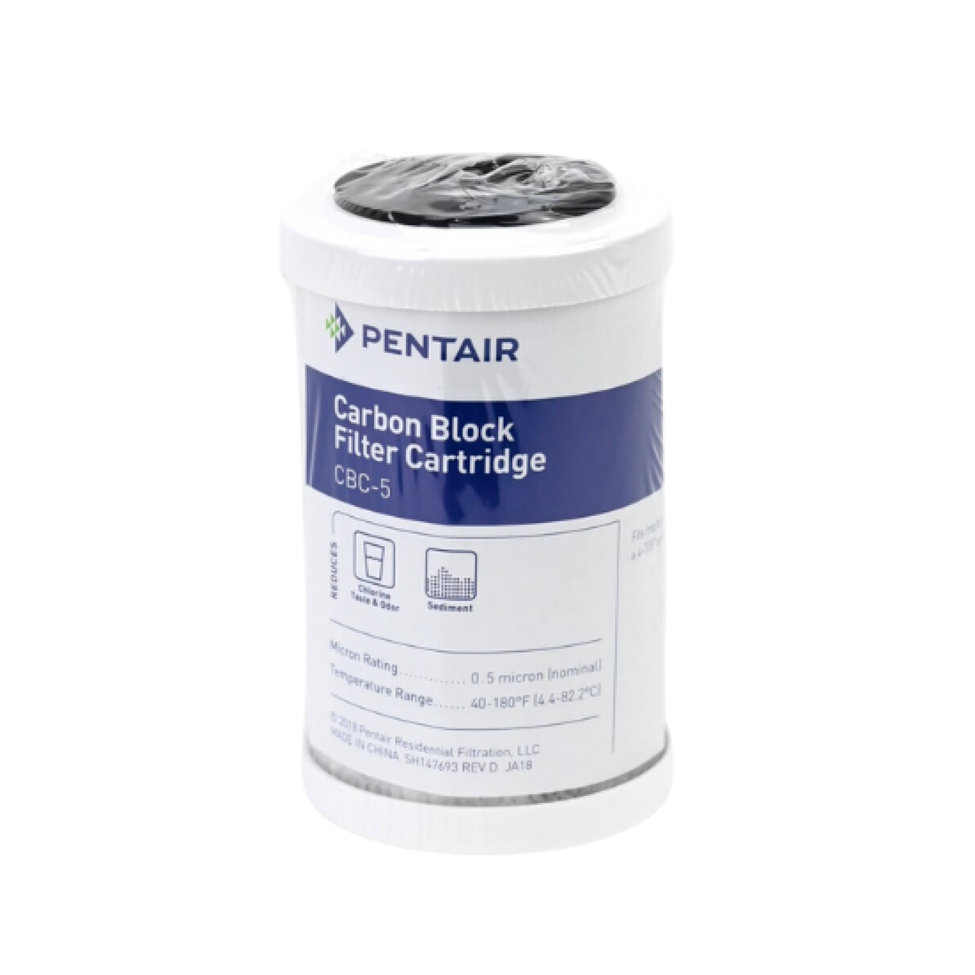 5" Carbon Blocked Cartridge .5 Micron